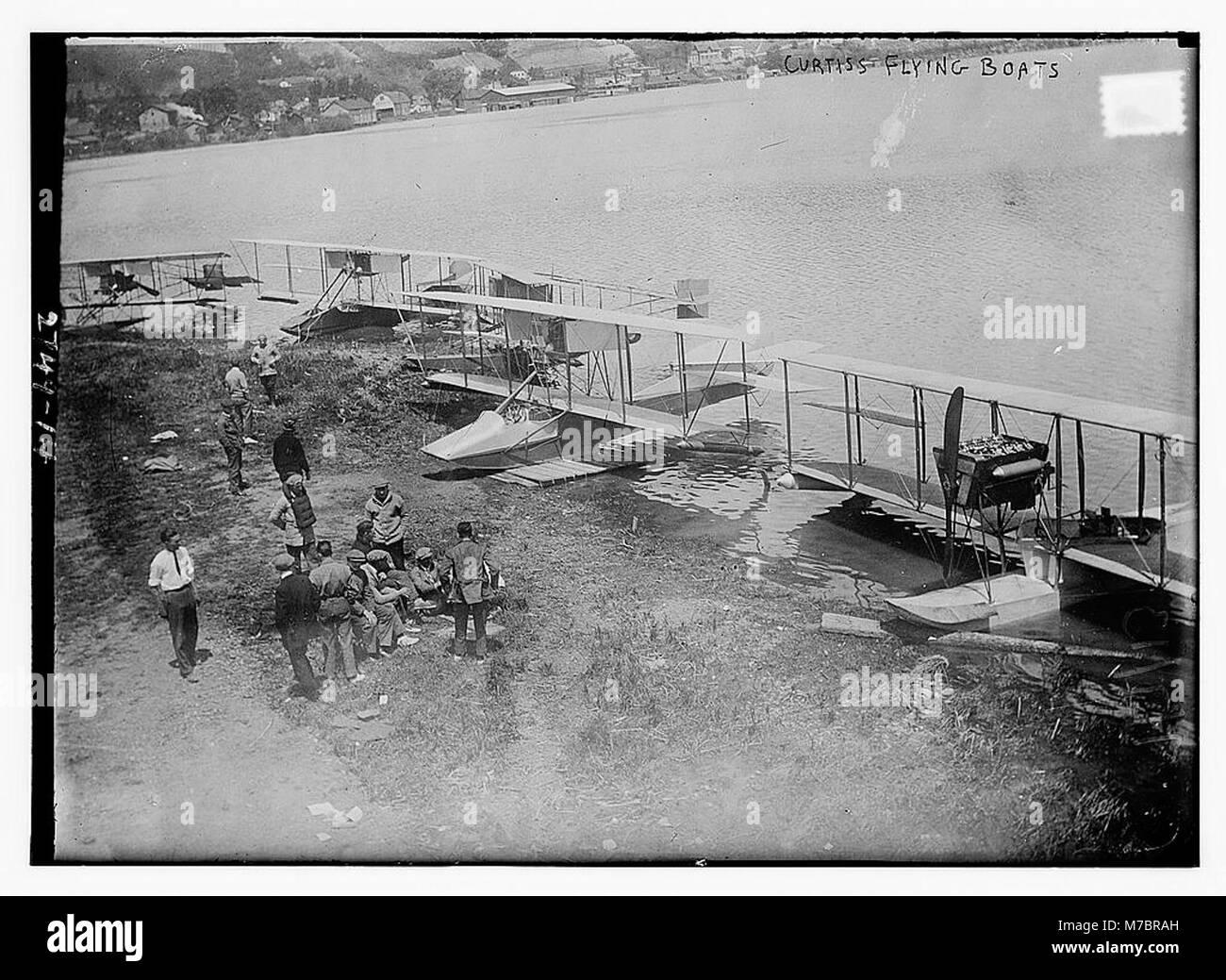 Photograph of Curtiss Flying Boats, showcasing early aviation ...