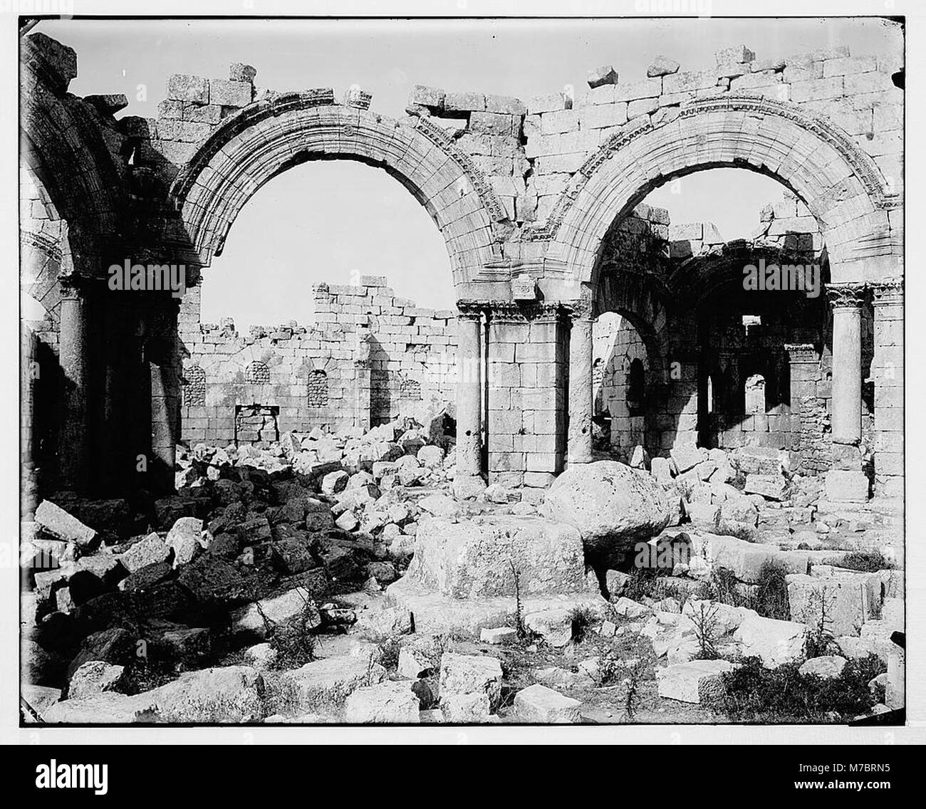 This image showcases the House of Naaman in Damascus (Esh-Sham), Syria ...