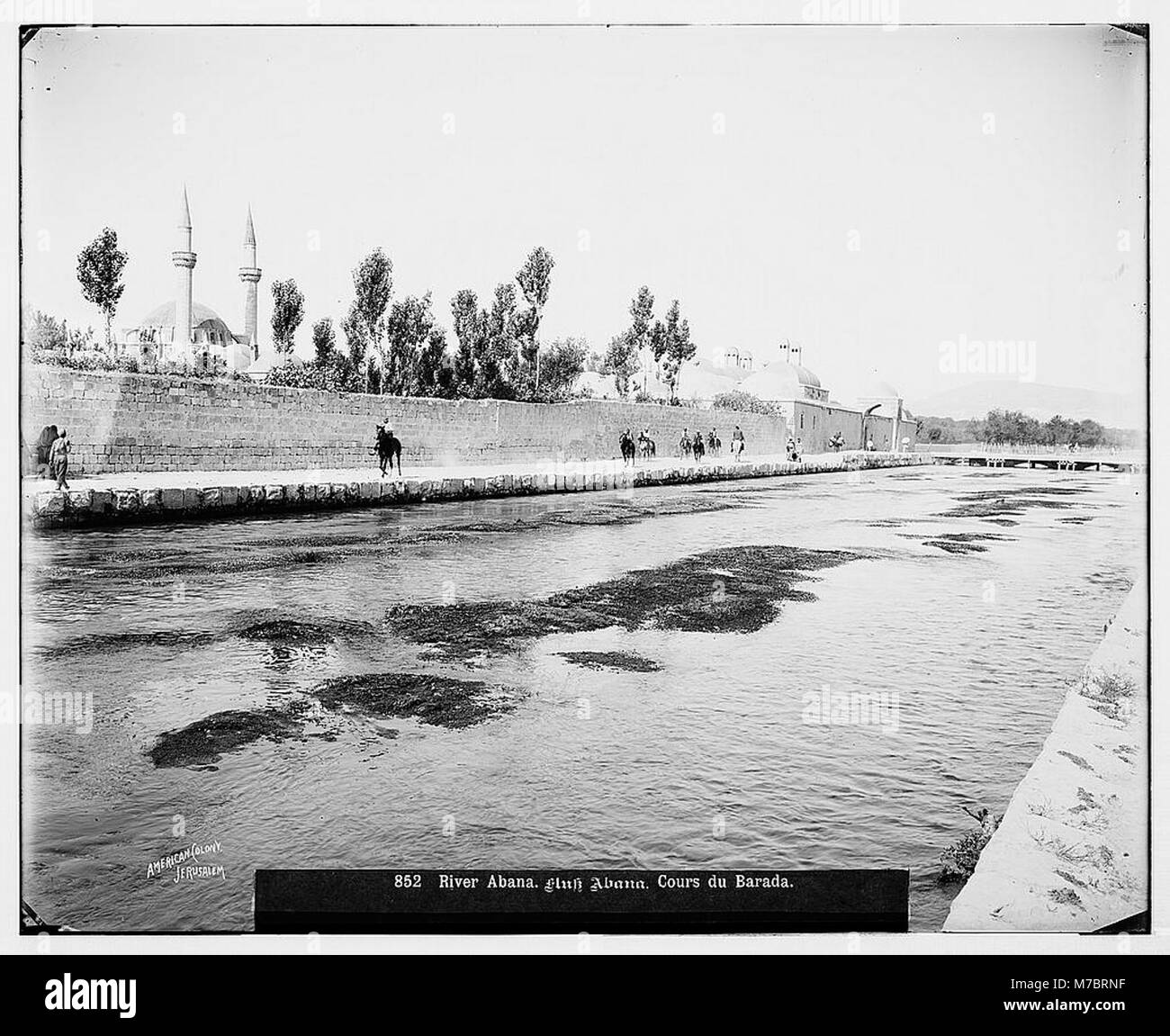 A scenic view of the River Abana in Damascus (Esh-Sham), an important ...