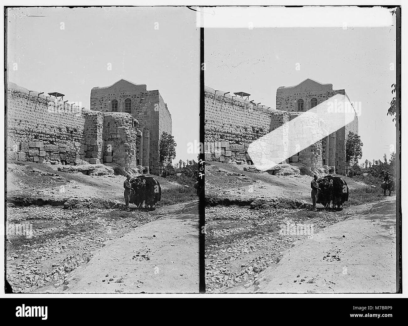 The historic wall in Damascus, Syria, where St. Paul was lowered in a ...