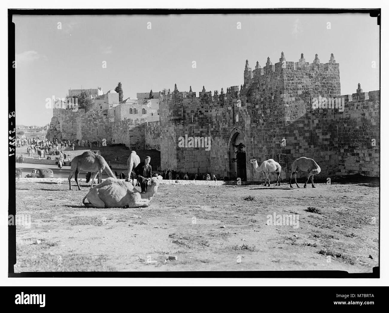 A photograph of Damascus Gate, one of the key gates of the Old City of ...