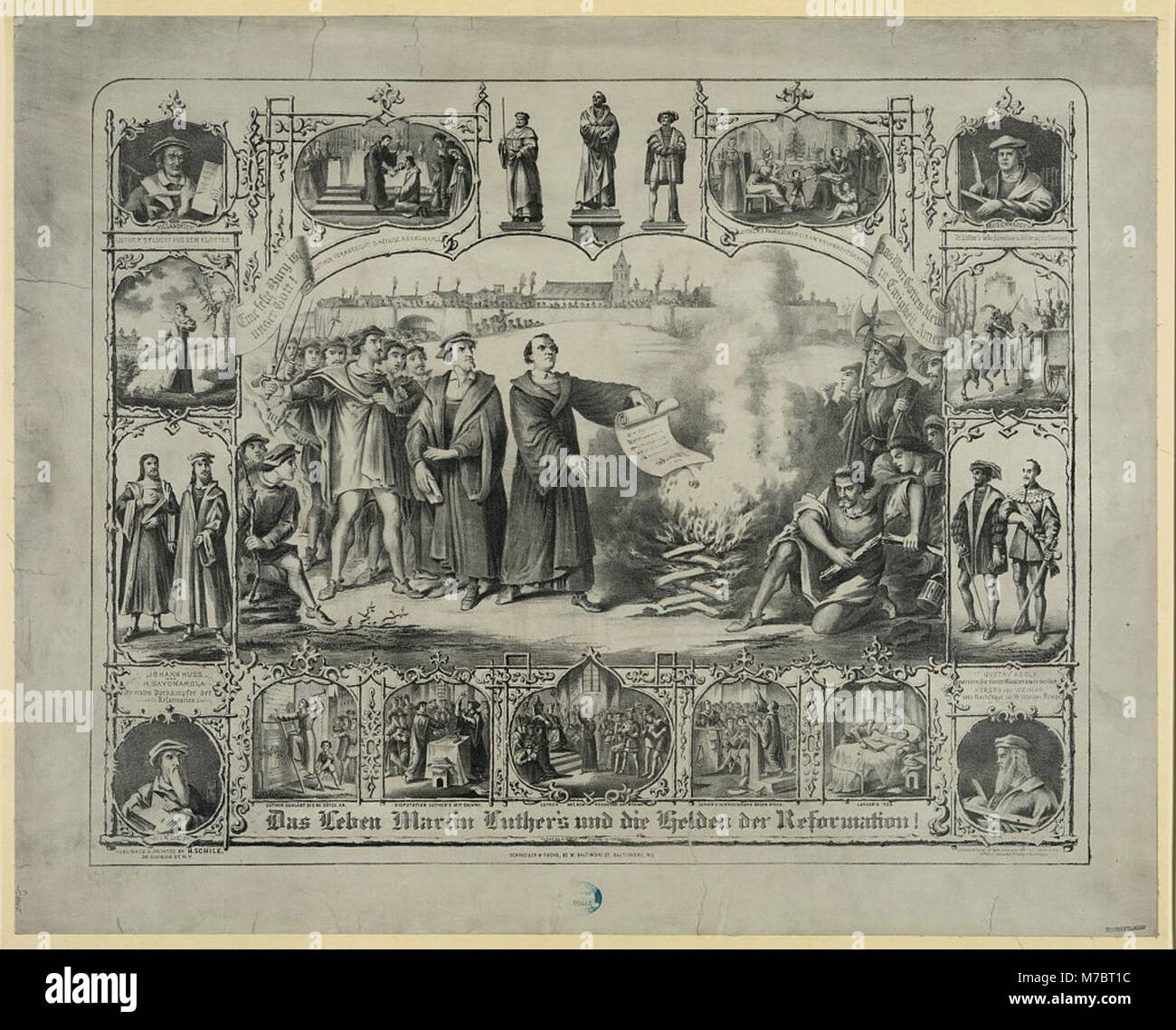 The life of Martin Luther and the heroes of the Reformation, depicted ...