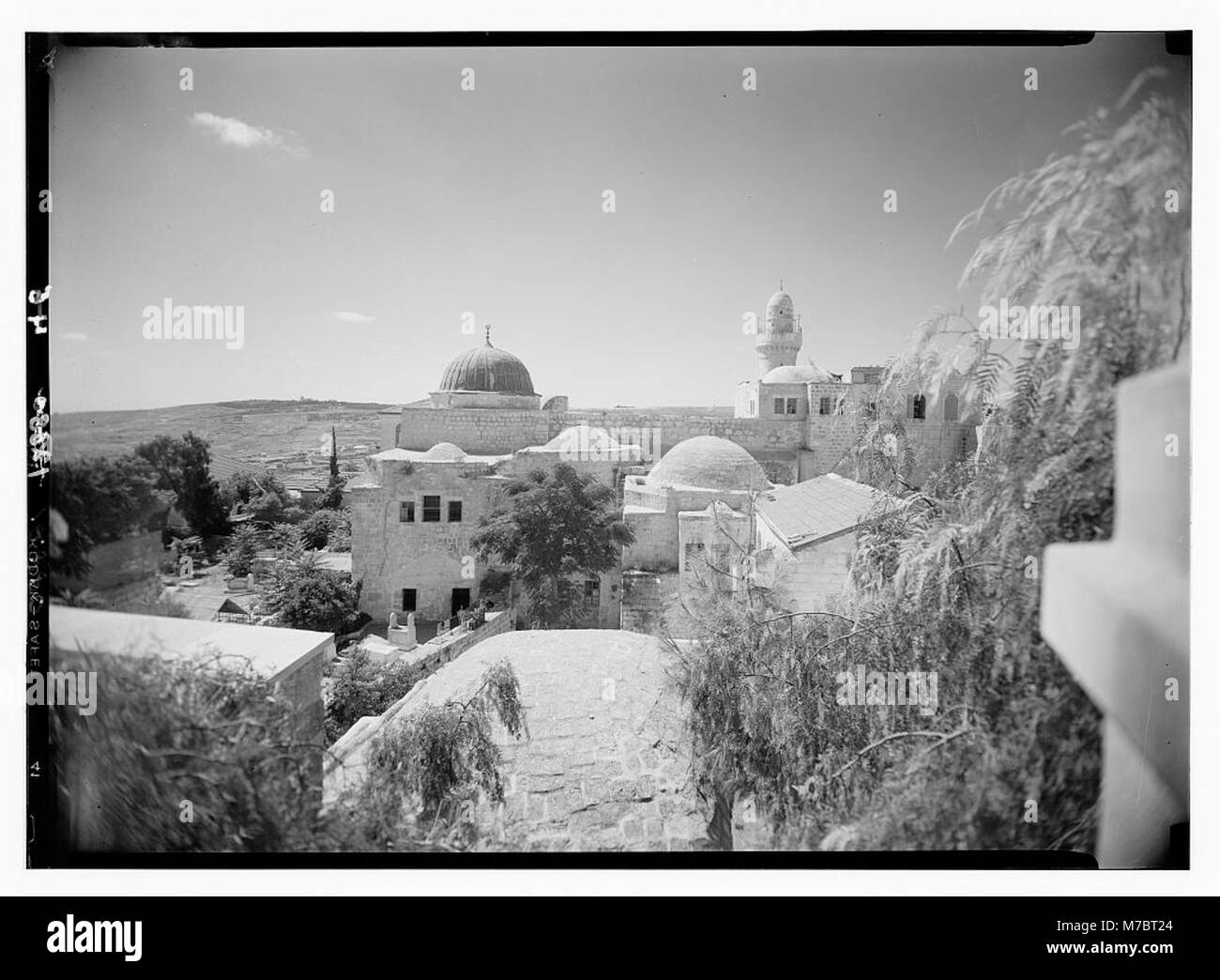 This photograph shows the exterior view of David's Tomb, a significant ...