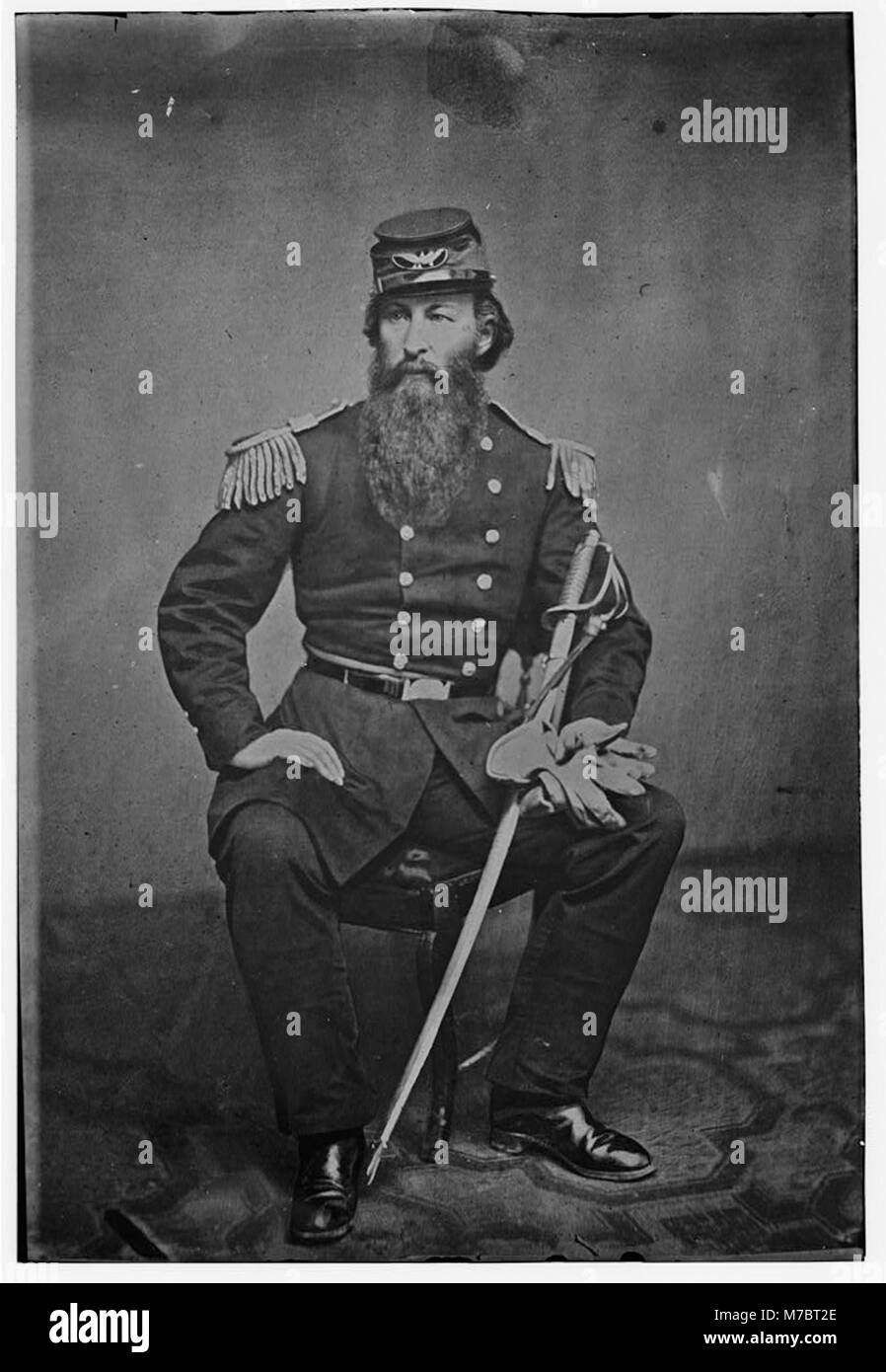 A portrait of Colonel David A. Enyart, commander of the 1st Kentucky, a ...