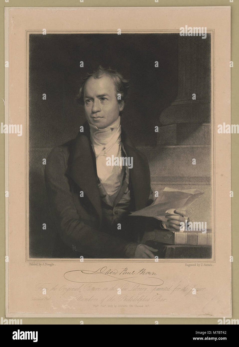 A portrait of David Paul Brown, an influential figure known for his ...