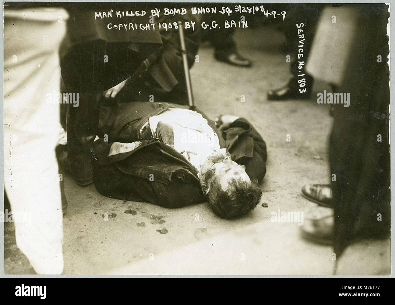 This image captures the aftermath of an anarchist riot in Union Square ...