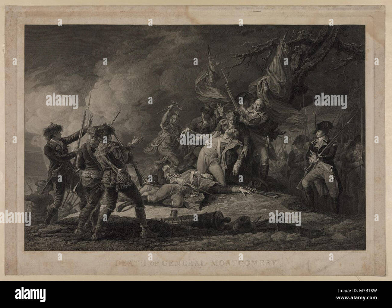A historical image marking the death of General Richard Montgomery, a ...