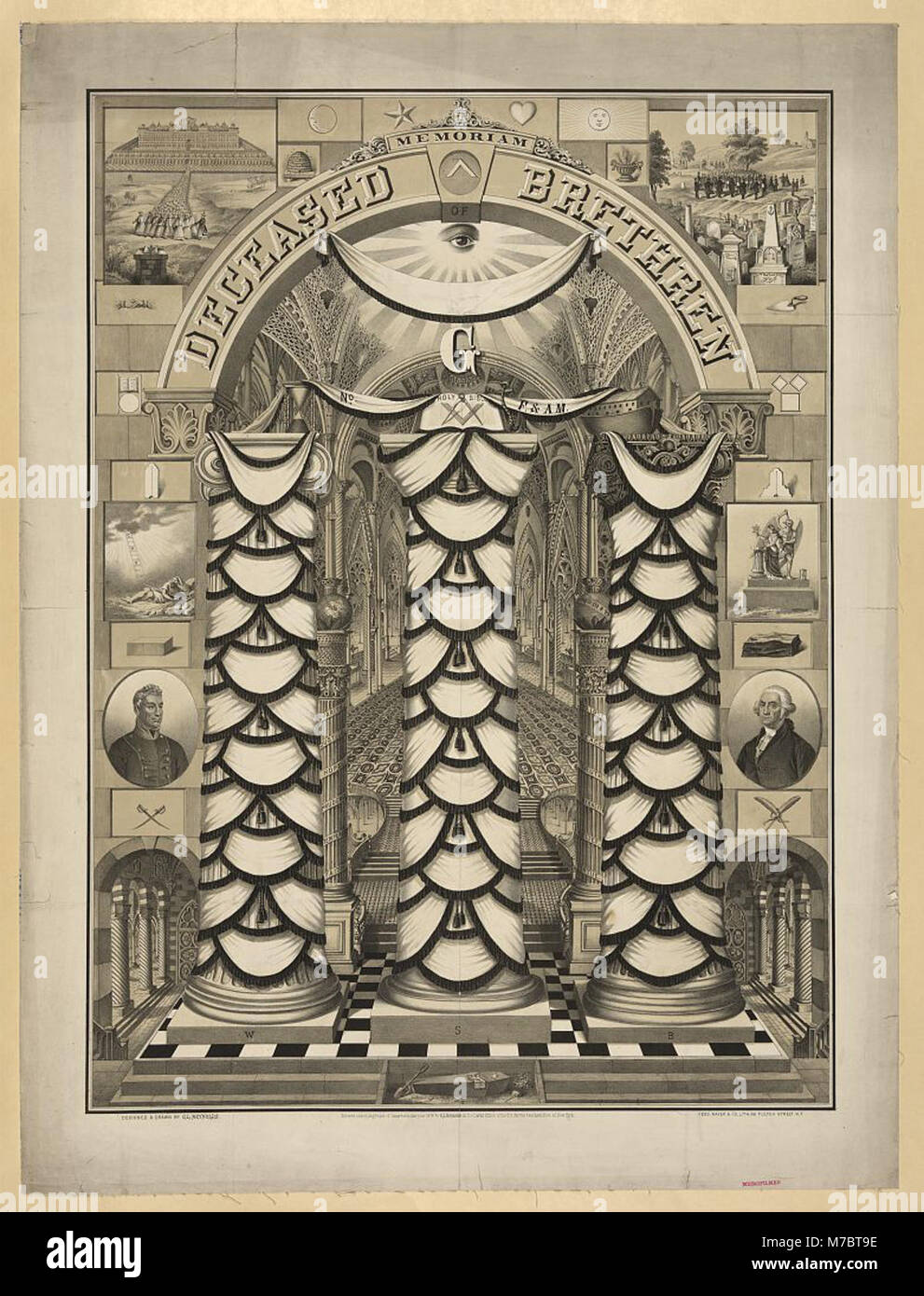 A photograph or artwork depicting deceased brethren, likely referring ...