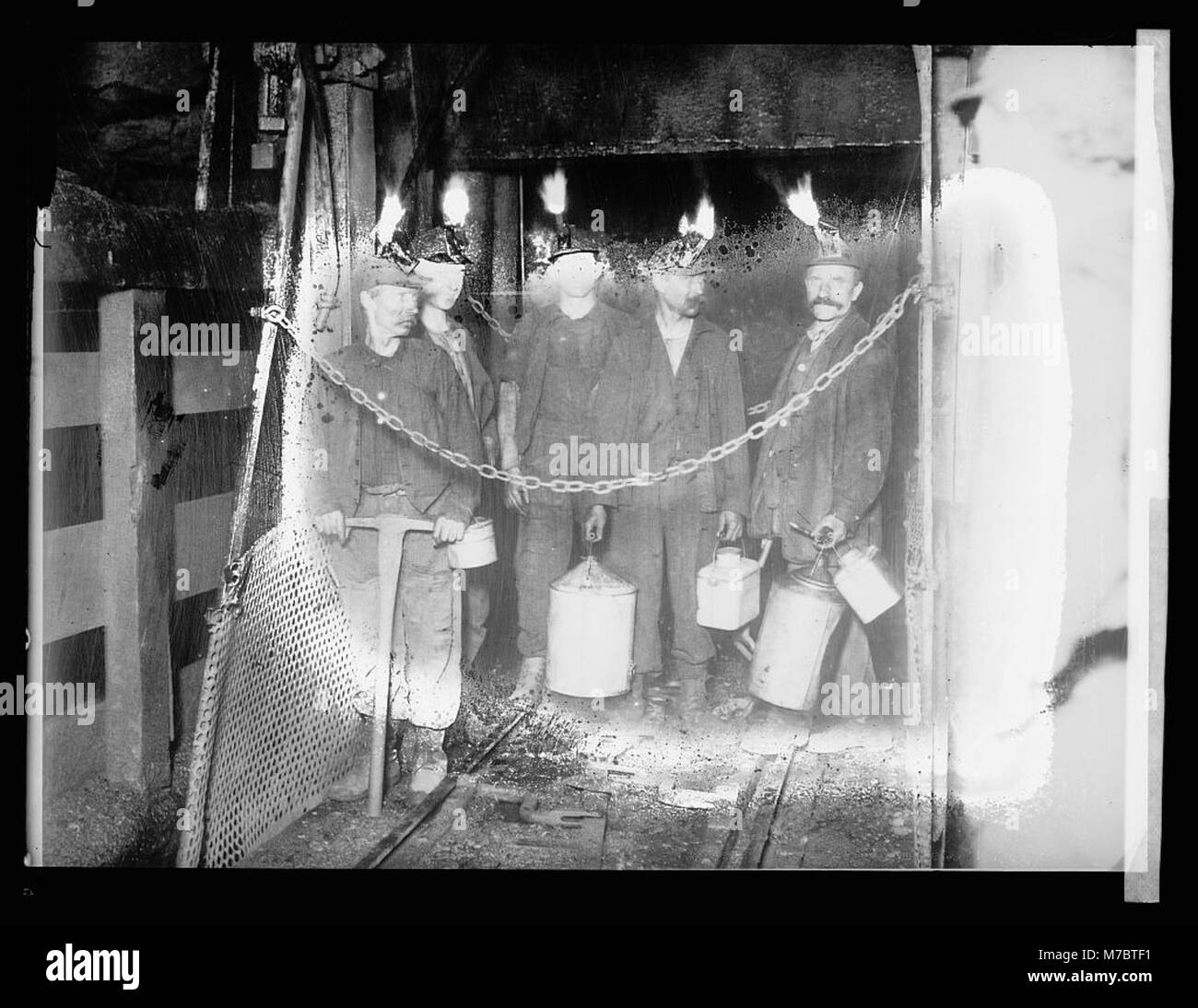 A photograph showing a coal mining department in action, illustrating ...