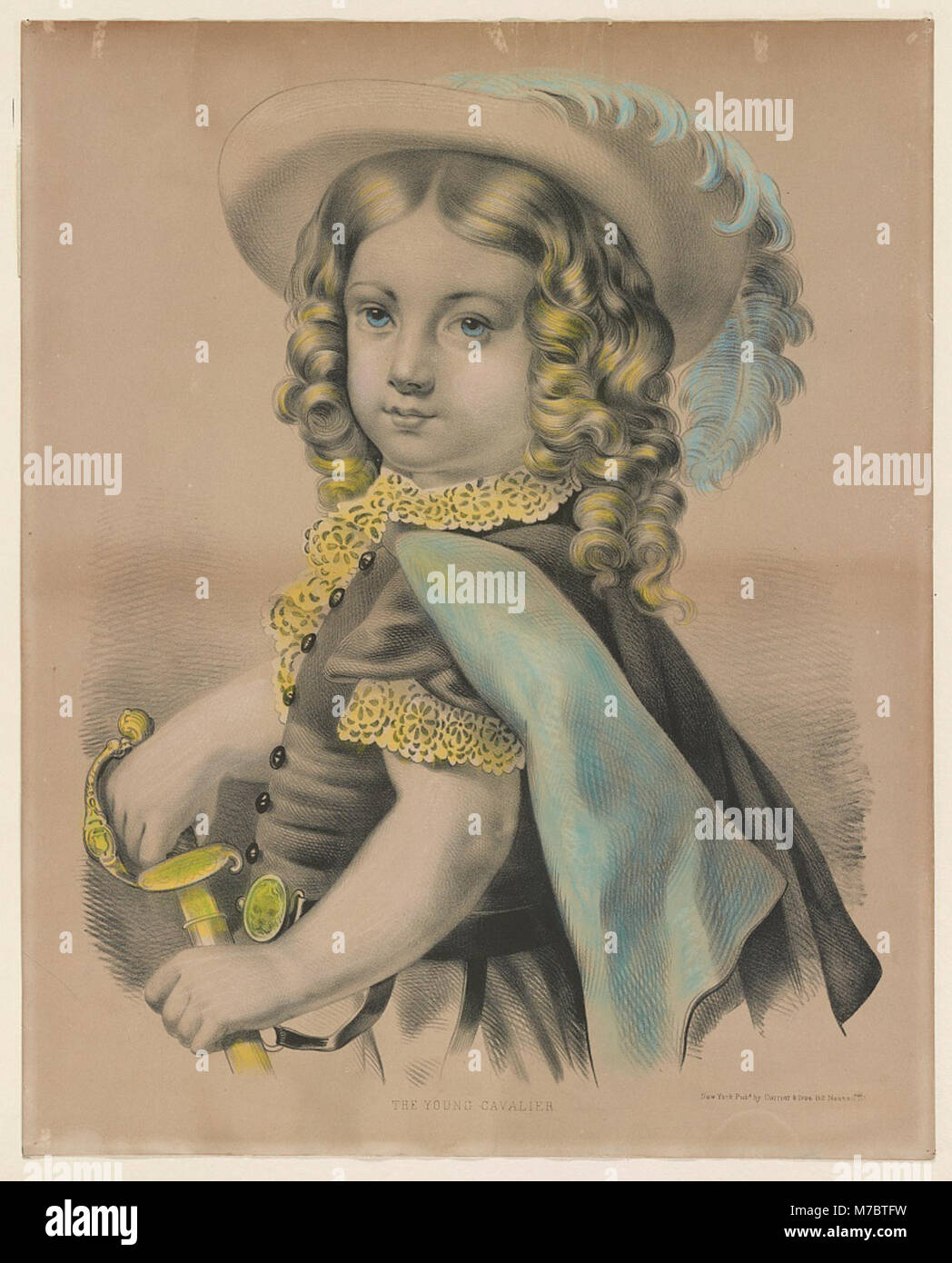 A portrait of a young cavalier, representing an idealized figure from ...