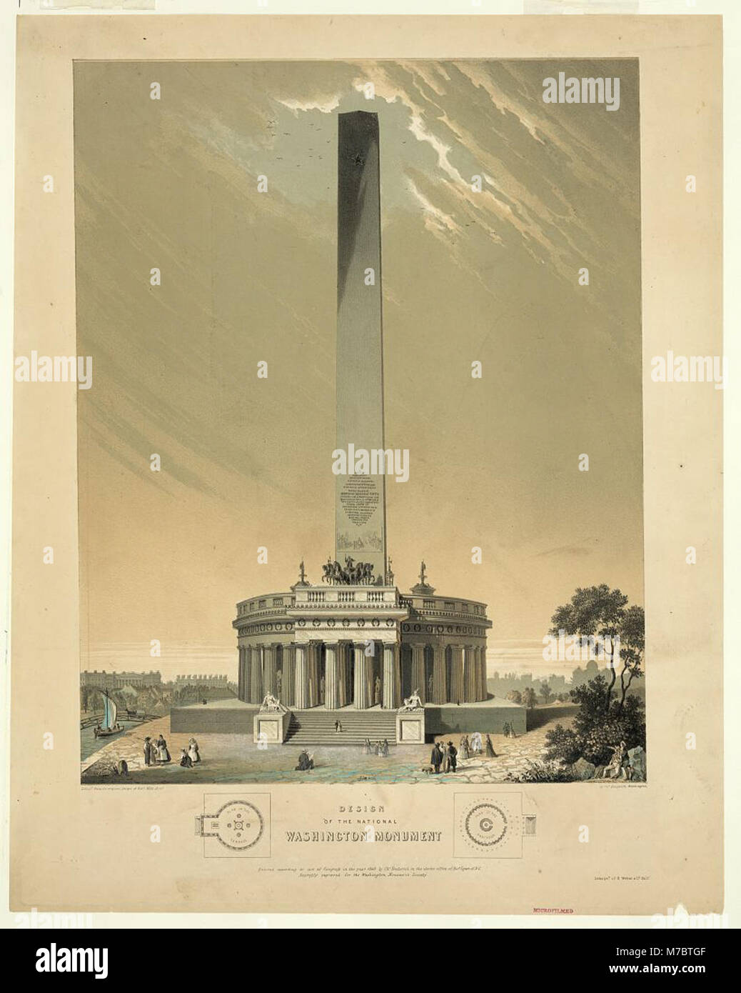 Design of original washington monument hi-res stock photography and ...