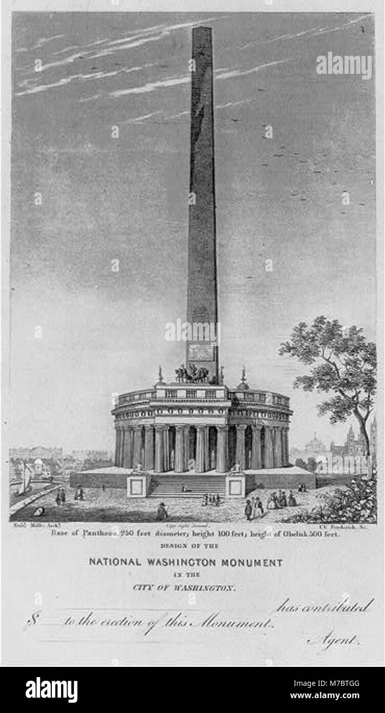 A design representation of the National Washington Monument in ...
