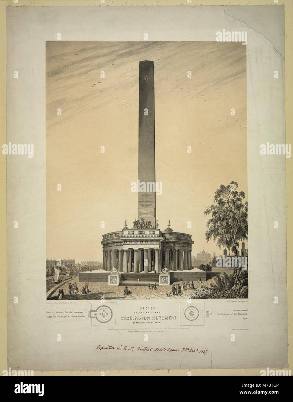 Design of original washington monument hi-res stock photography and ...