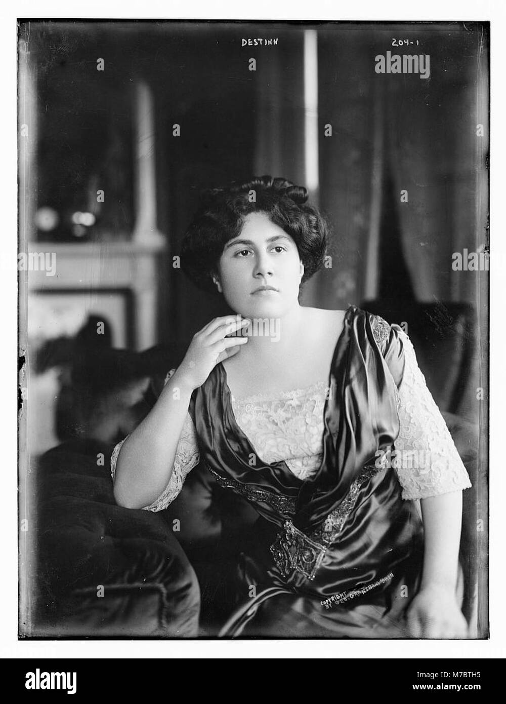 This image shows the renowned opera singer, Emmy Destinn, known for her ...