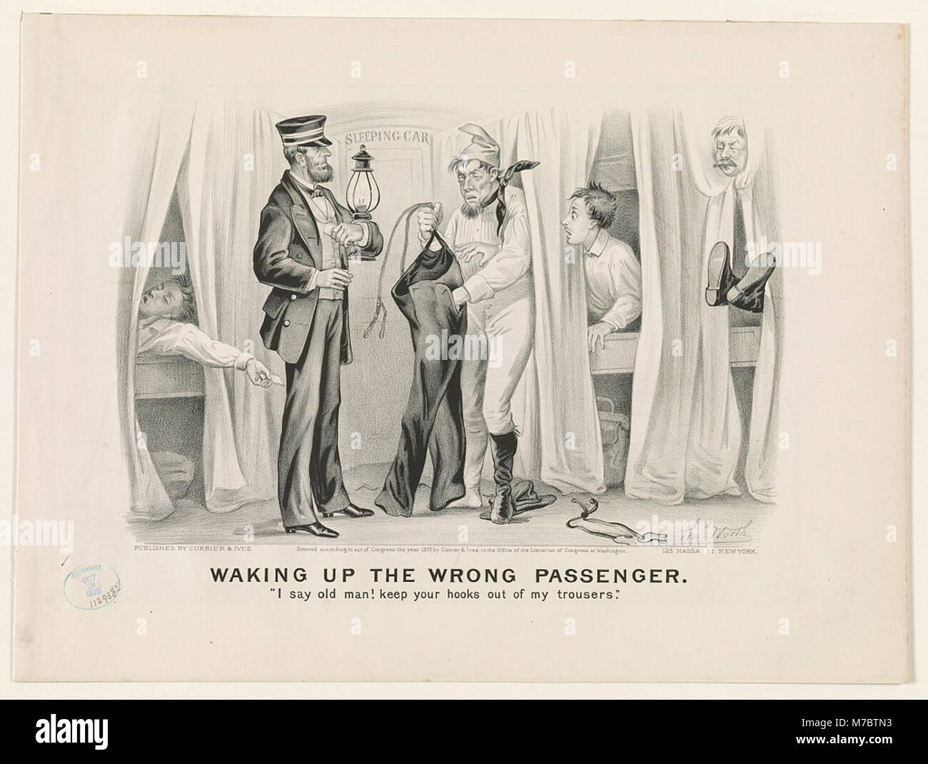 The illustration humorously depicts a situation where one passenger ...