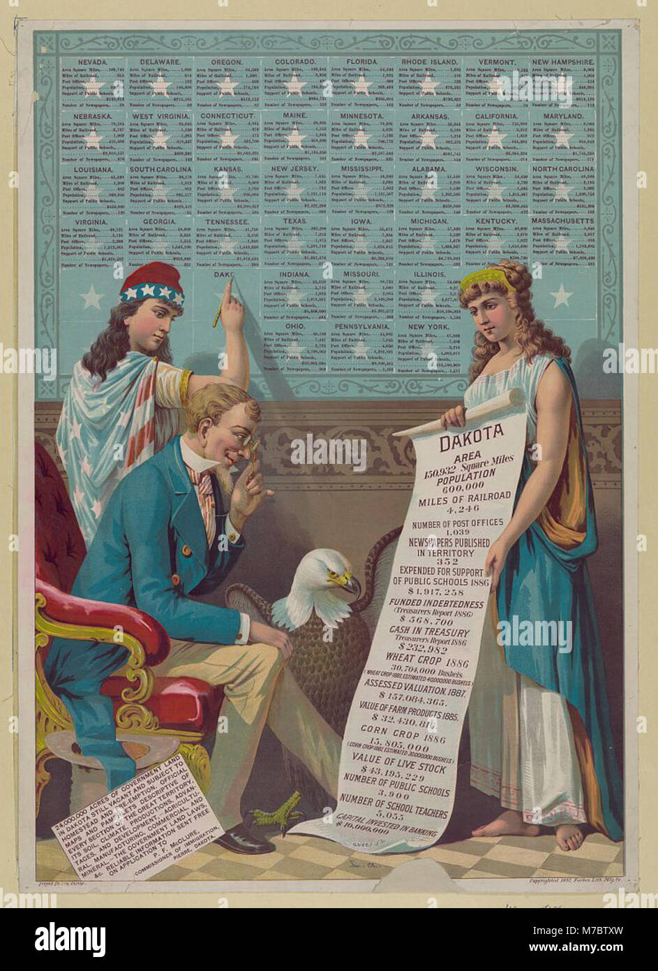 A depiction of 24 million acres of government land in Dakota that ...