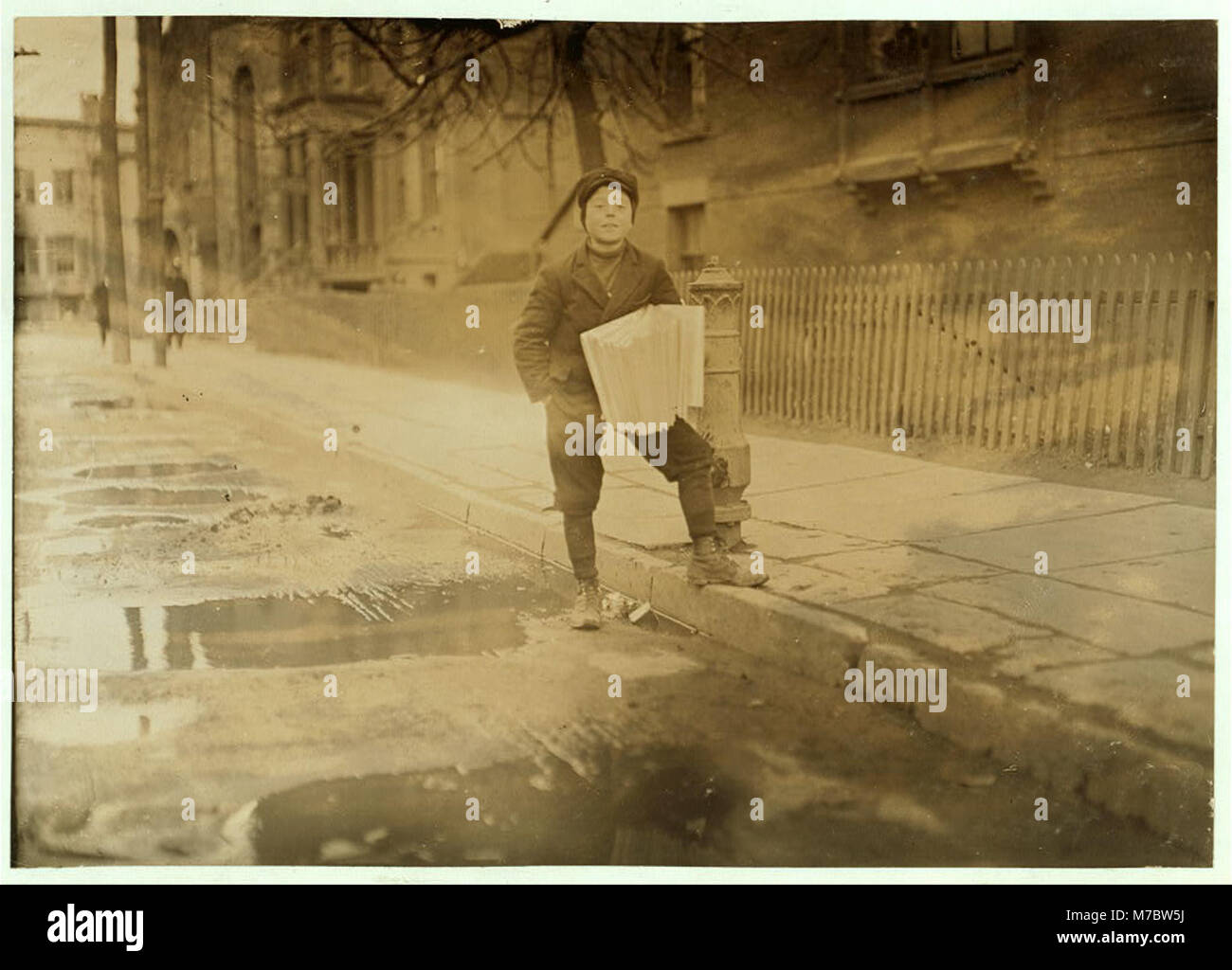 A young person in Bridgeport, Connecticut, is seen selling goods before ...