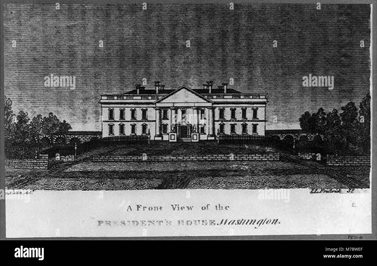 A front view of the U.S. President's residence, also known as the White ...