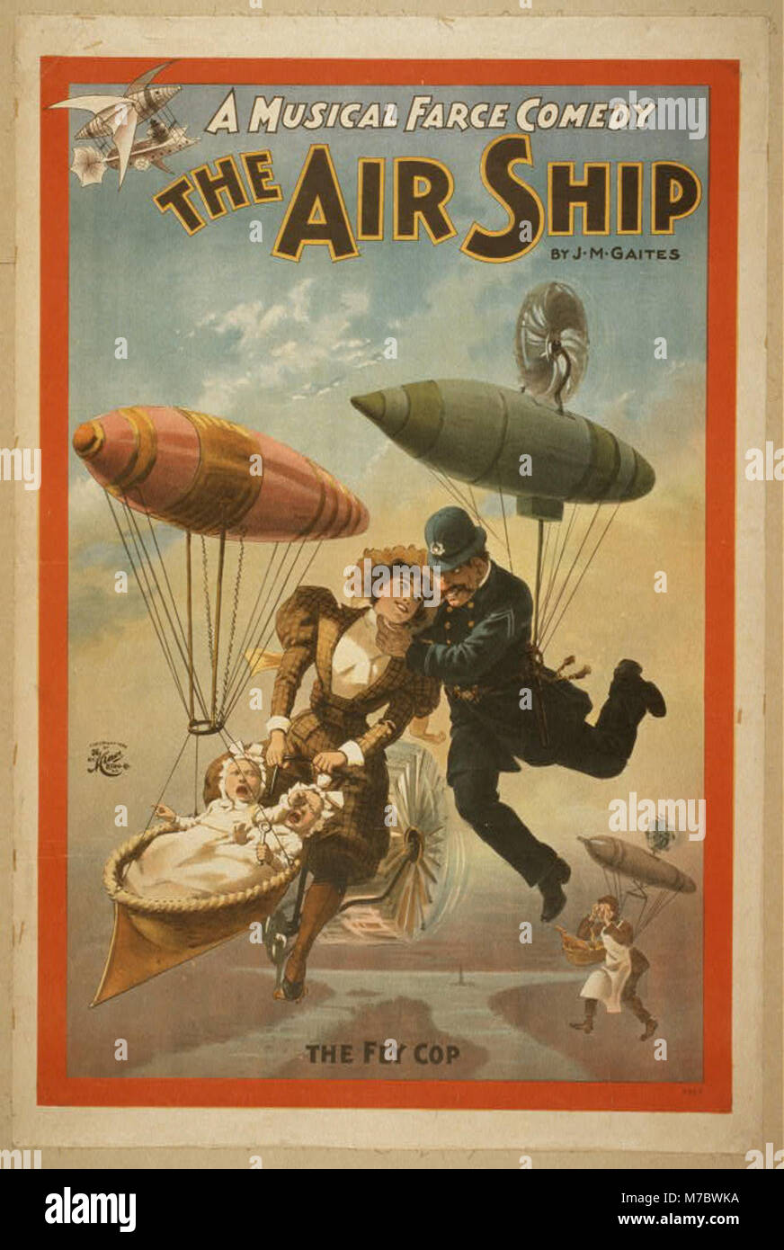 A promotional image for the musical farce comedy 'The Air Ship' by J.M ...
