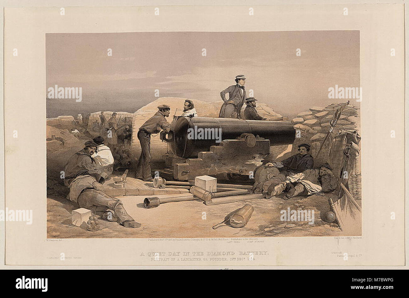 This image depicts a portrait of a Lancaster 68-pounder gun in the ...
