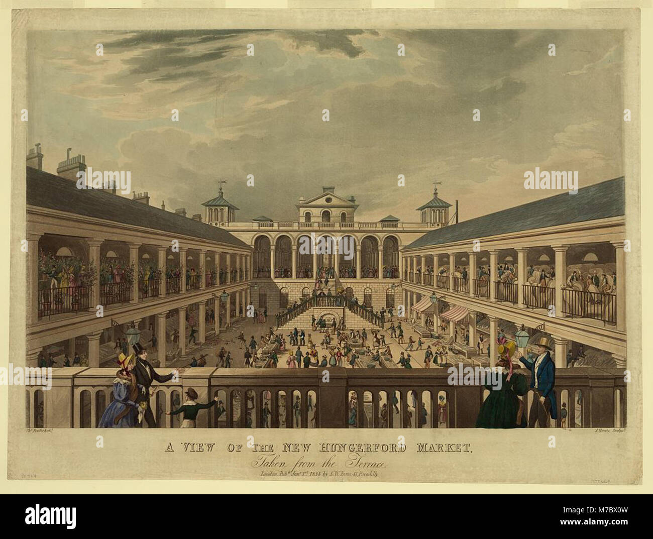 A view of the New Hungerford market, captured from a terrace. The ...