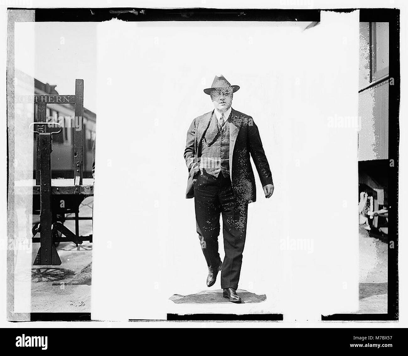 A portrait of A. Mitchell Palmer, a U.S. Attorney General known for his ...