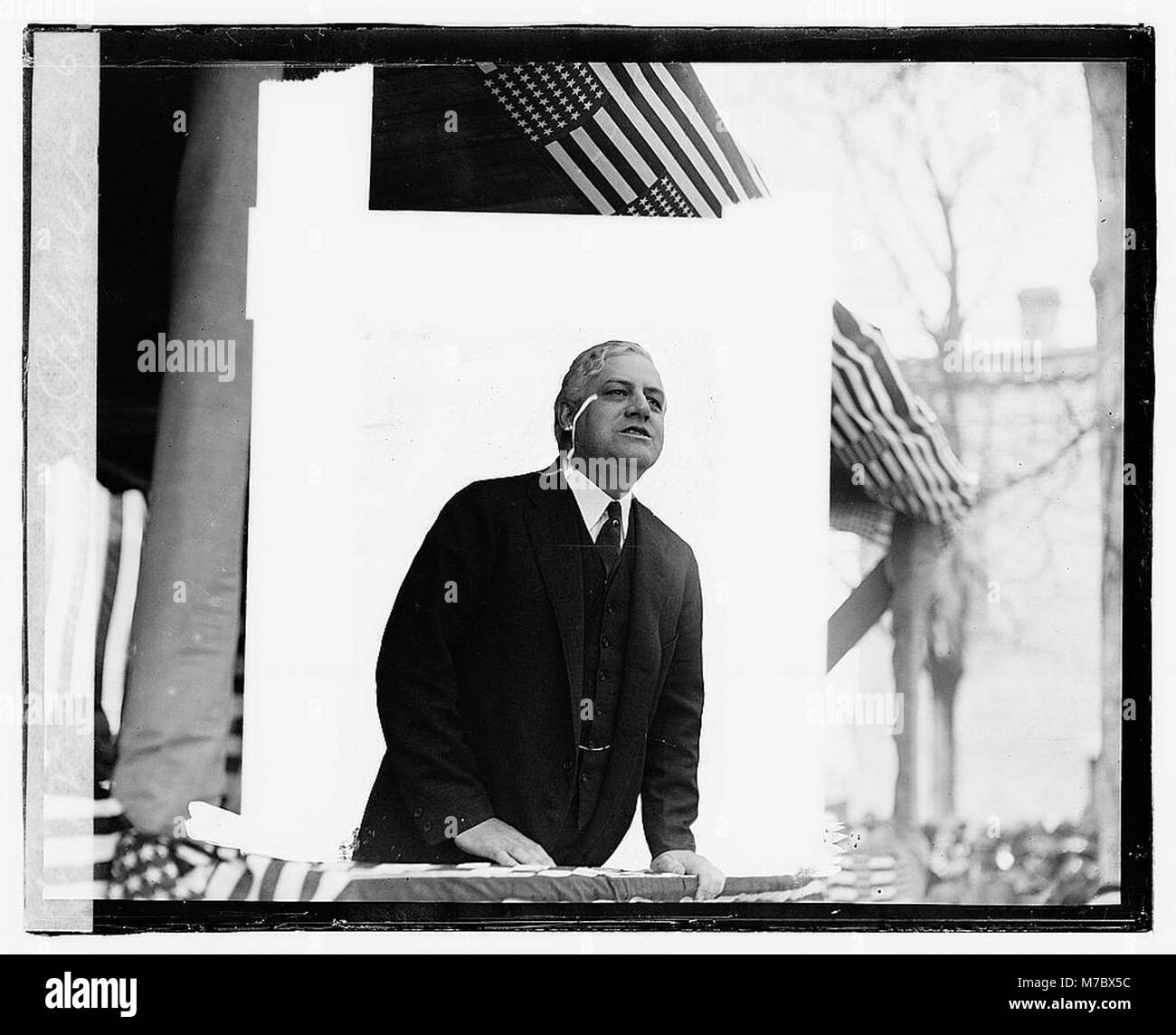 A portrait of A. Mitchell Palmer, the U.S. Attorney General known for ...