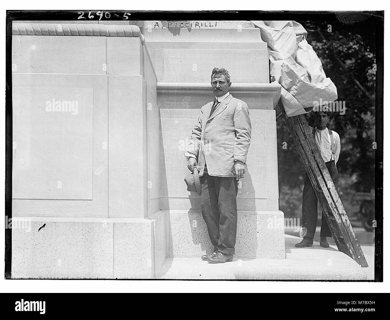 This image features A. Piccirilli, an Italian-American sculptor, known ...