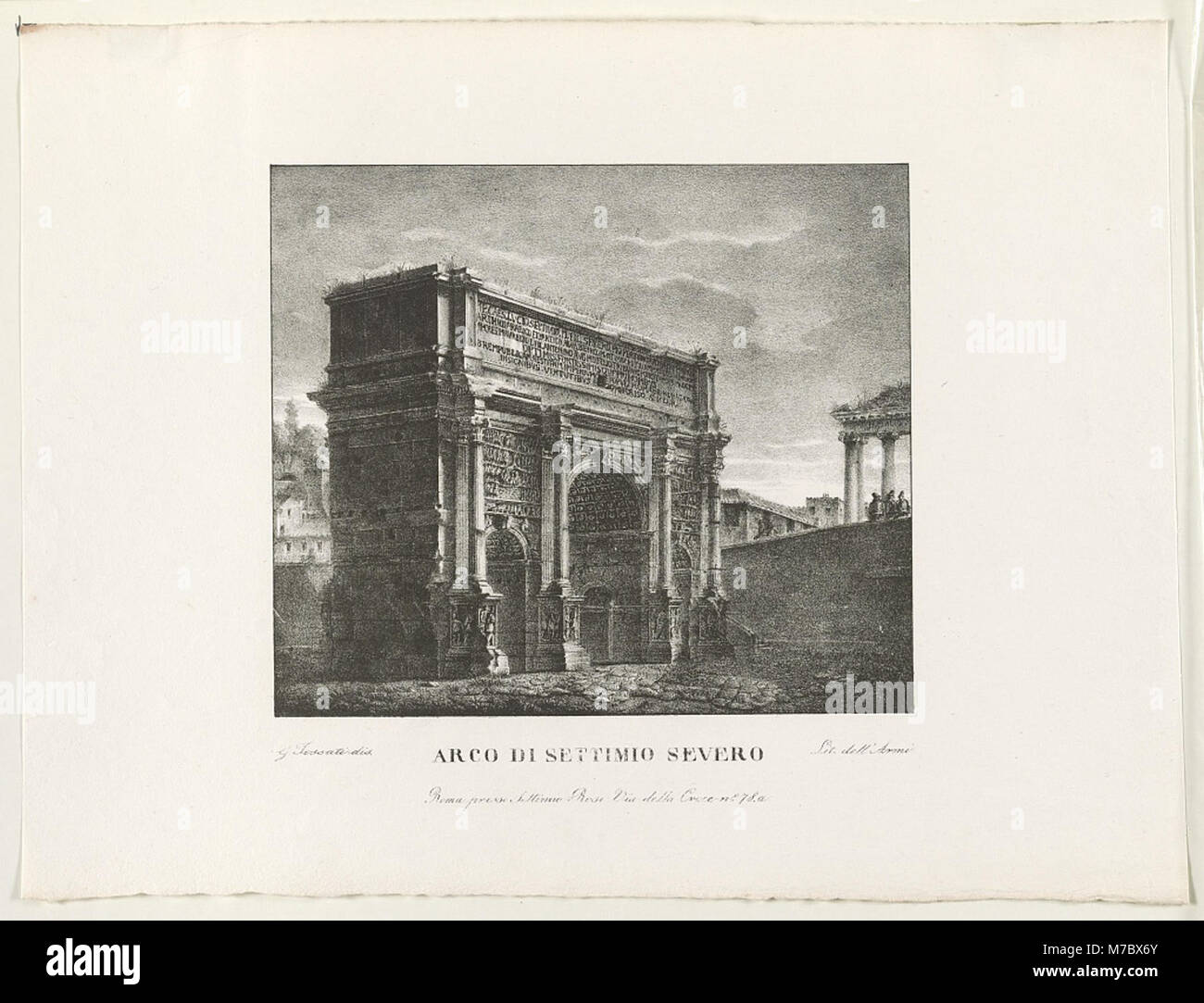 The Arch of Septimius Severus, an ancient Roman triumphal arch located ...