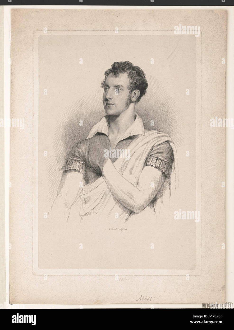 A portrait of Abbot, a prominent figure in religious history, captured ...