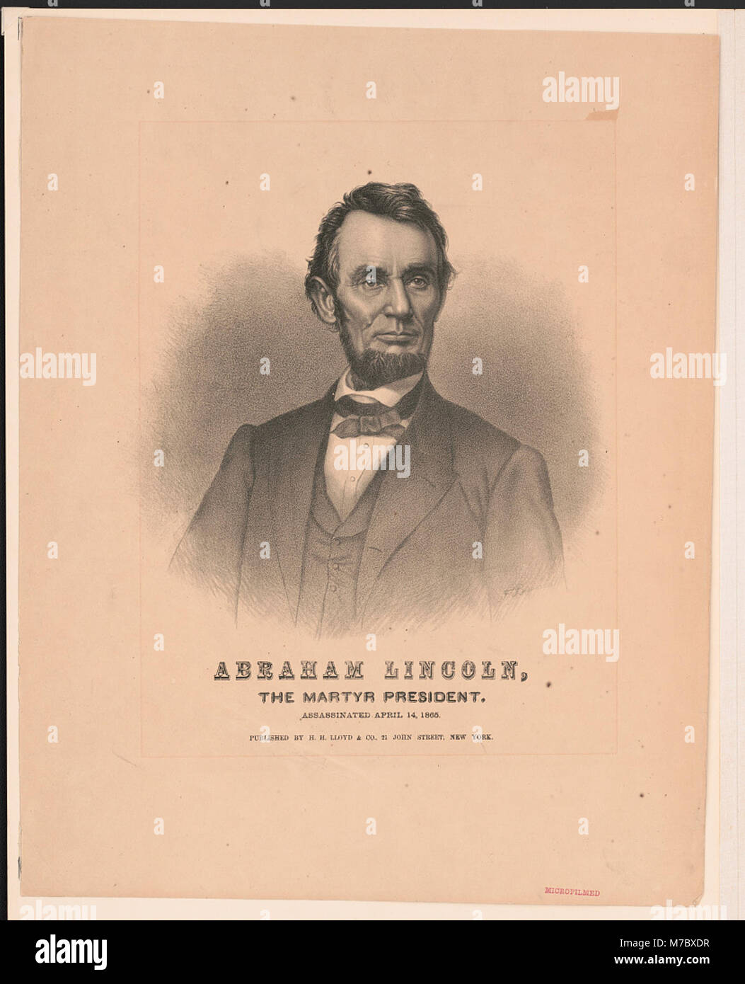 A portrait of Abraham Lincoln, the 16th President of the United States ...