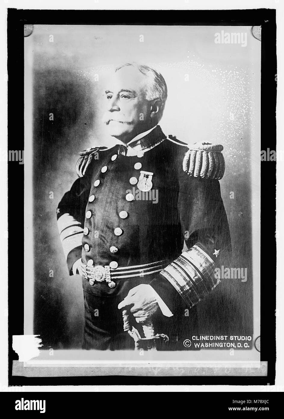A portrait of Admiral George Dewey, famous for his victory at the ...