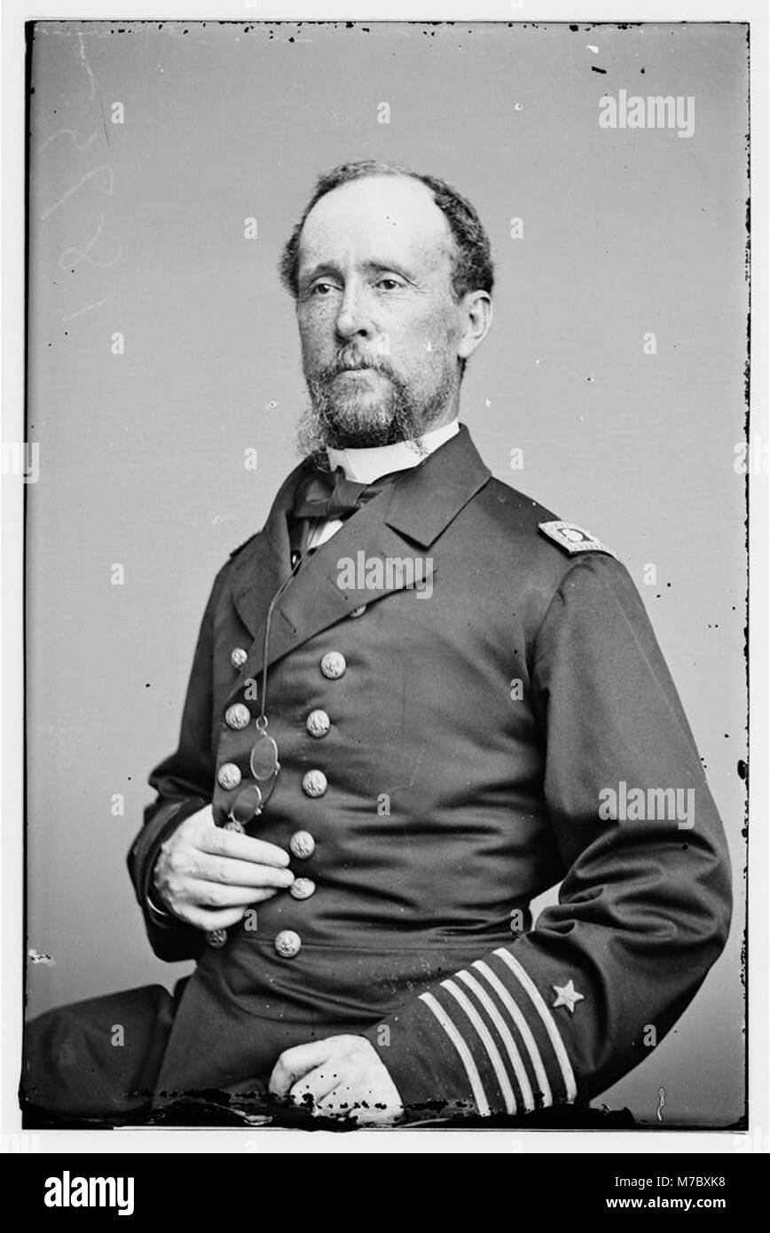 A portrait of Admiral Rodgers, a U.S. Navy officer, captured in a ...