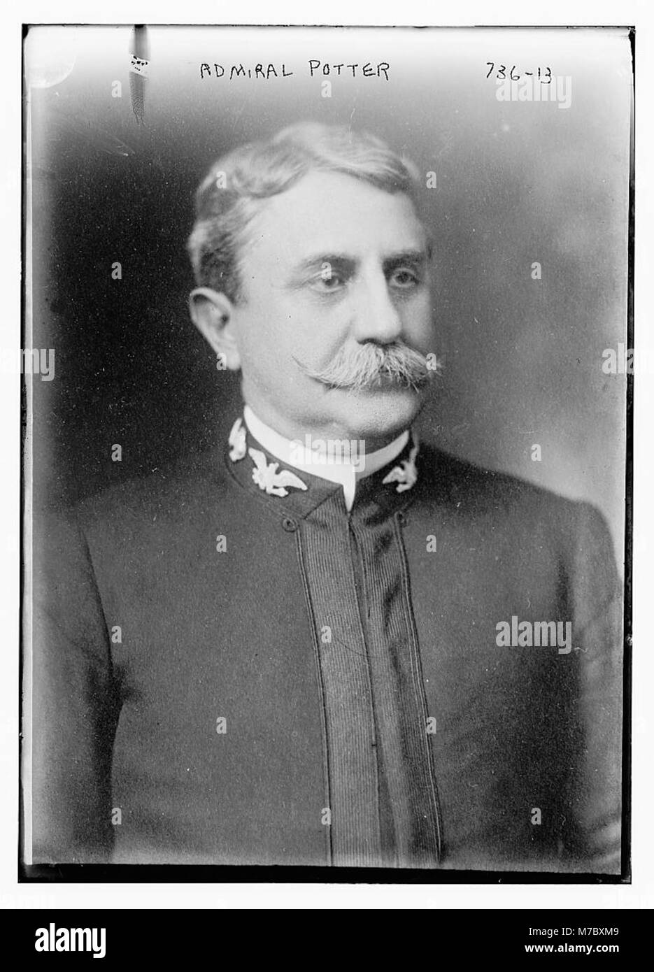 A portrait of Admiral Potter, a significant figure in the U.S. Navy ...
