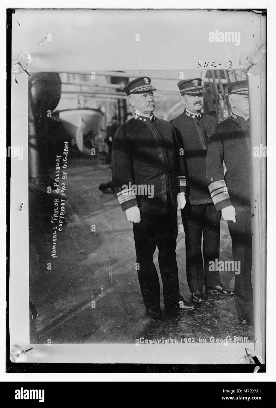 A historical photograph of Admirals Taylor and Pillsbury, prominent U.S ...