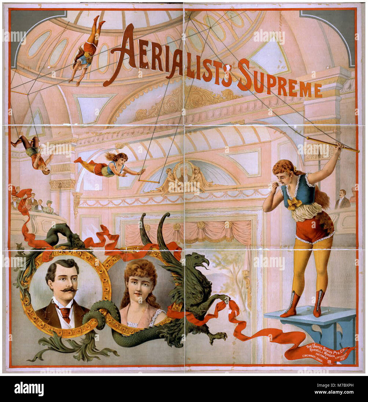 A photograph of supreme aerialists performing, capturing the daring and ...