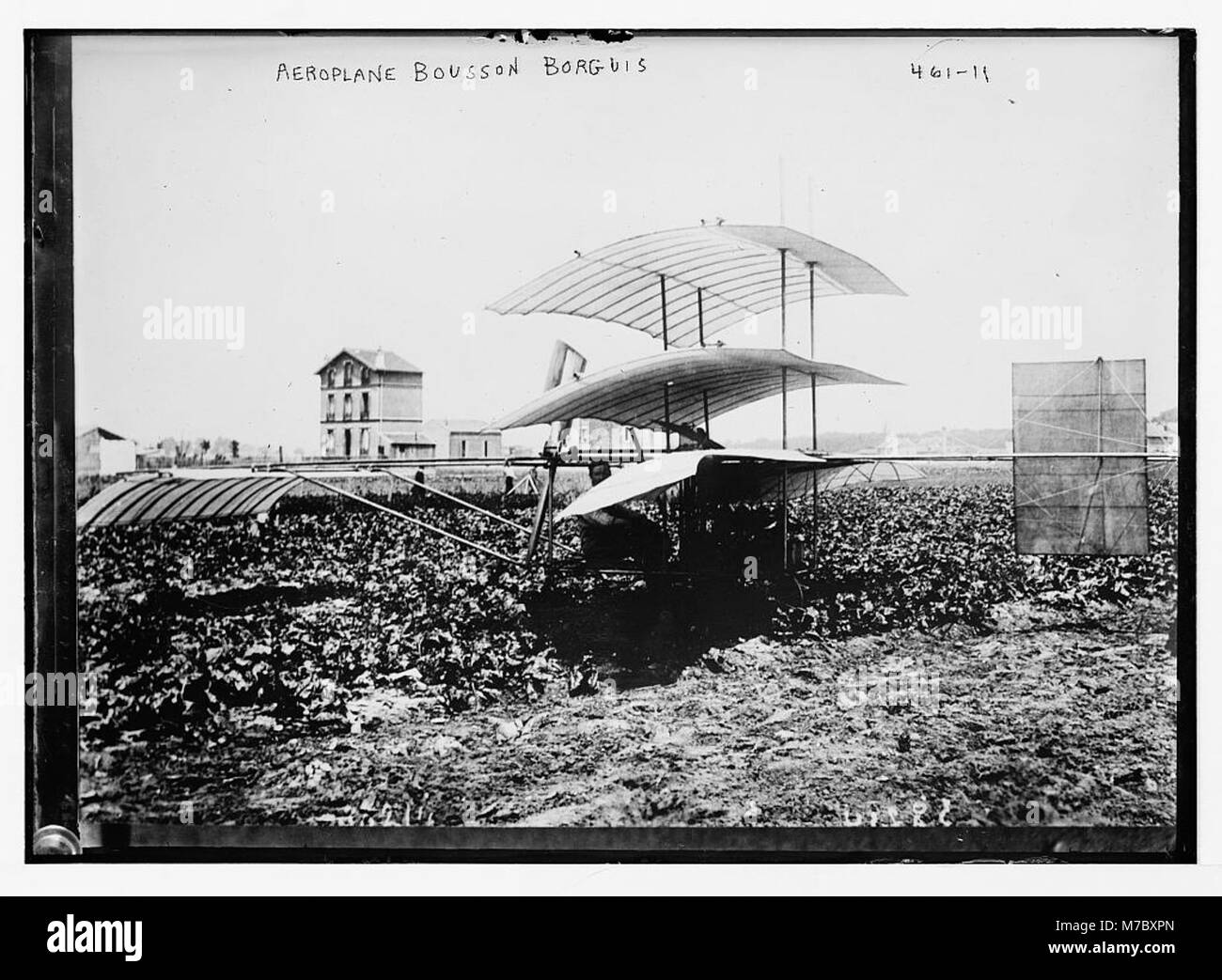 Paul Borguis piloting the Bousson Borguis aeroplane, an early aviation ...