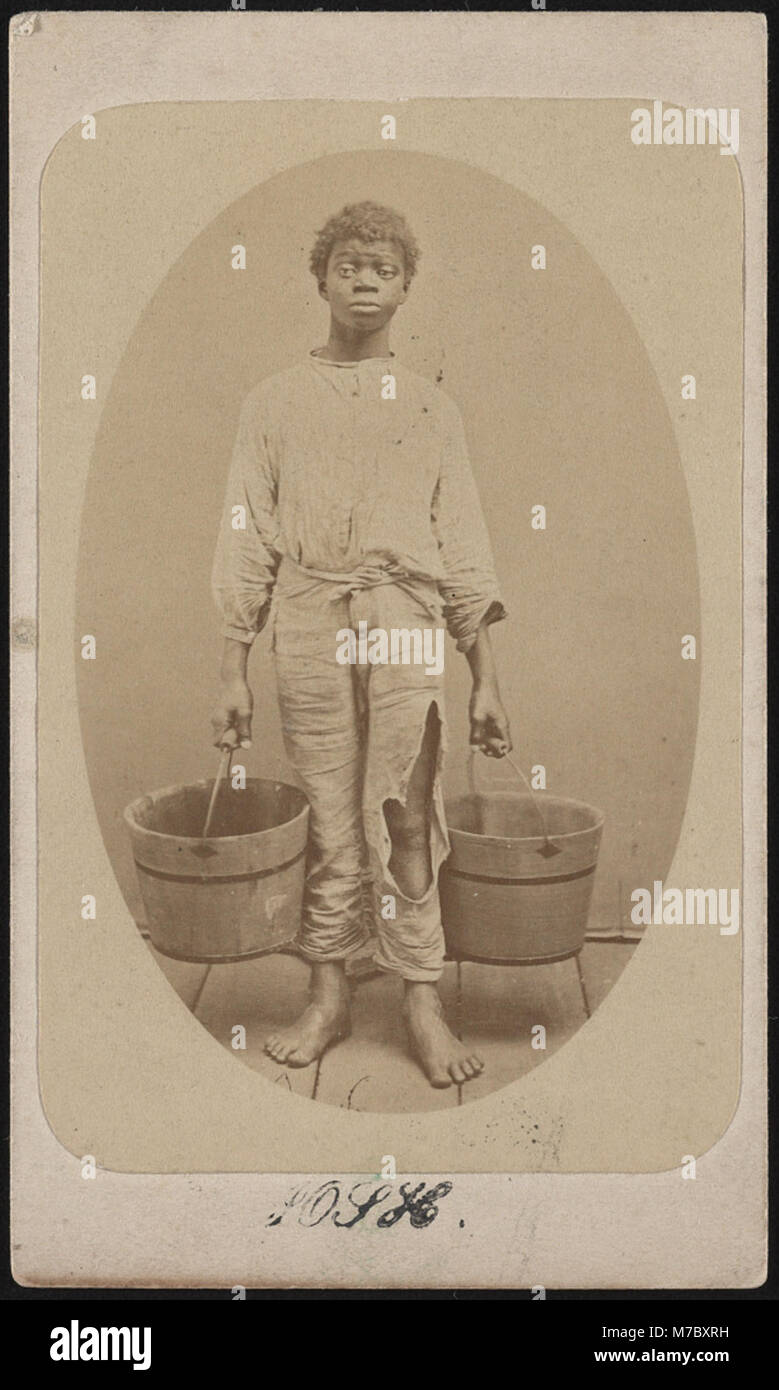 African American boy, possibly a slave, holding two buckets) - Isaac ...