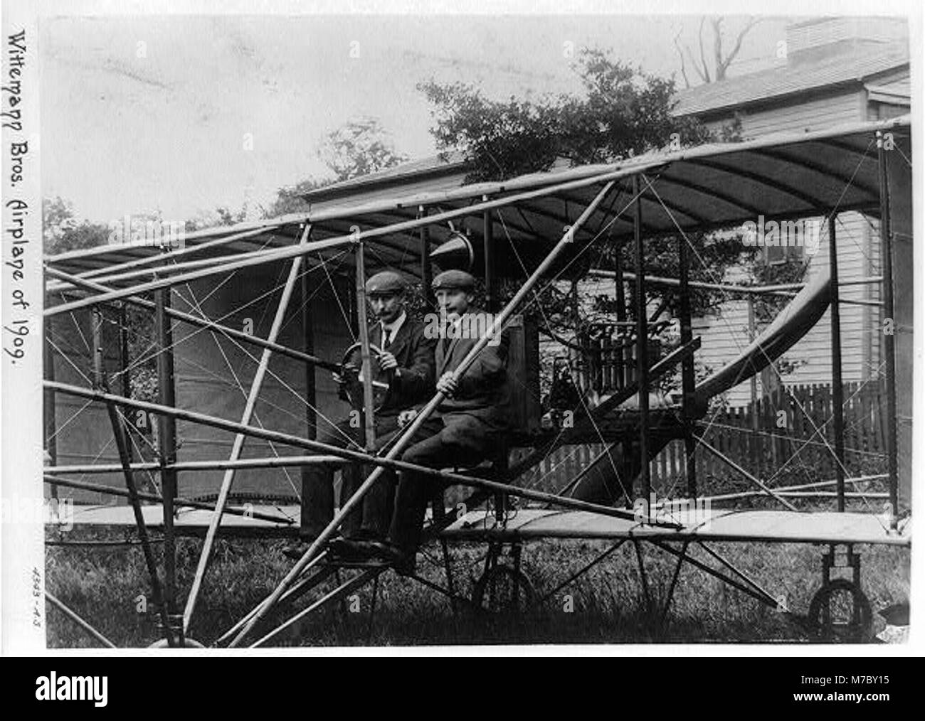 A photograph of an airplane from 1909, showcasing the early ...