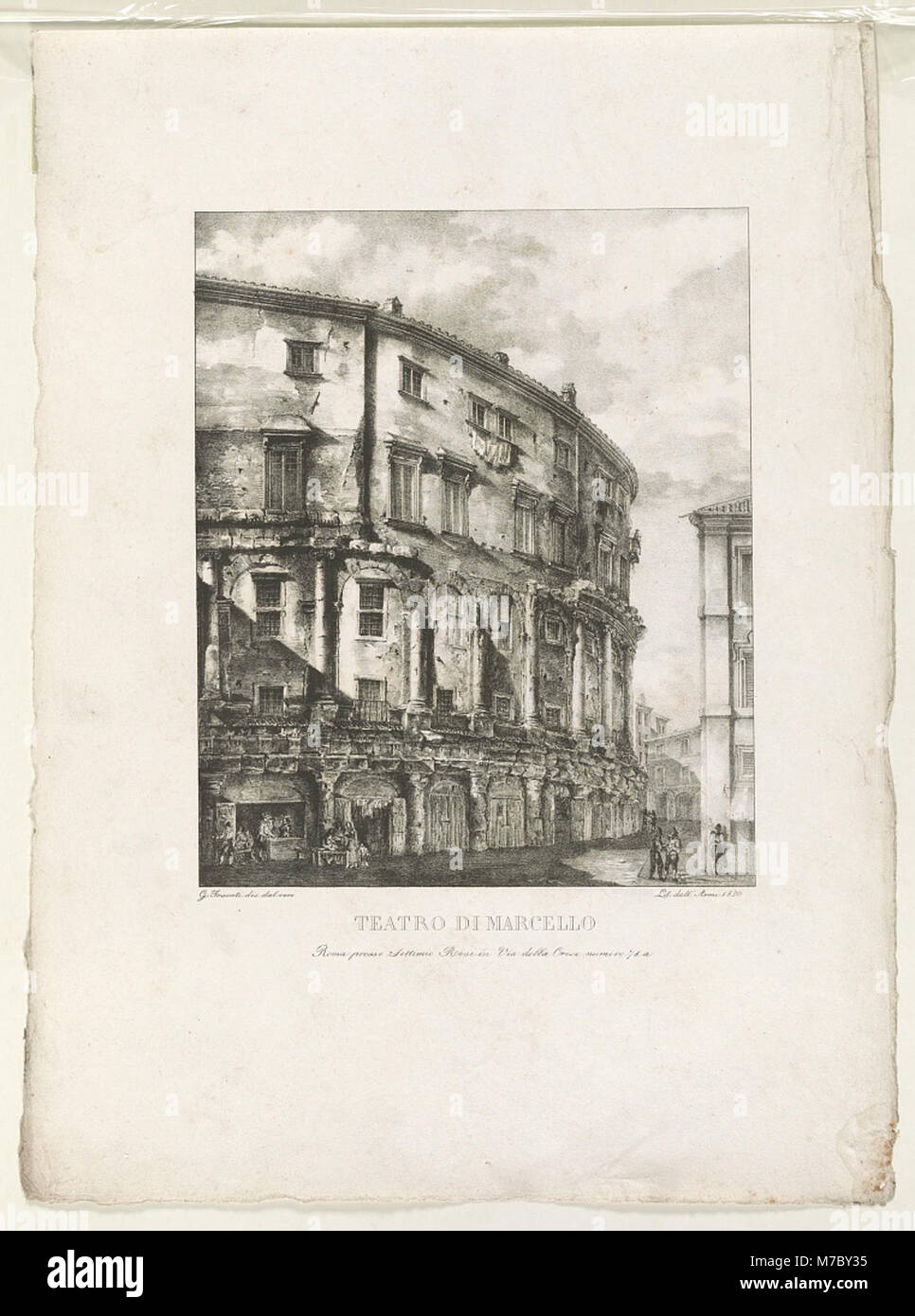 Photograph of the Teatro di Marcello in Rome, an ancient Roman theater ...