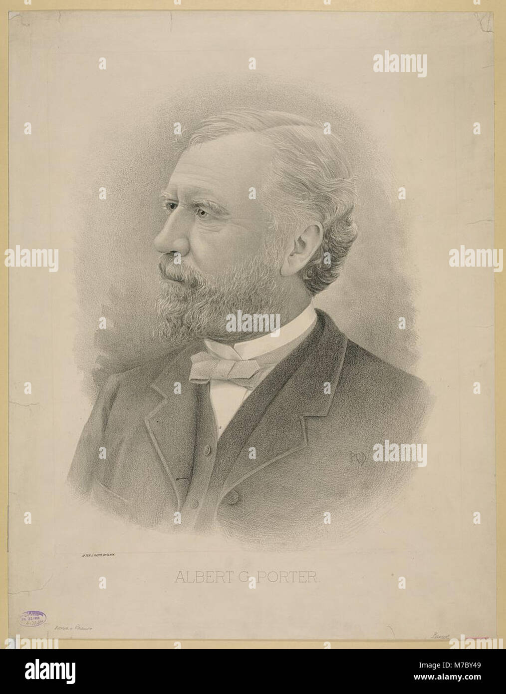 Portrait of Albert G. Porter, an influential figure in early American ...