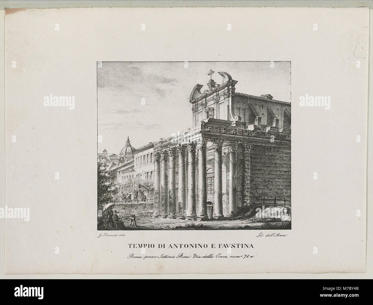 The Temple of Antoninus and Faustina, an ancient Roman temple located ...