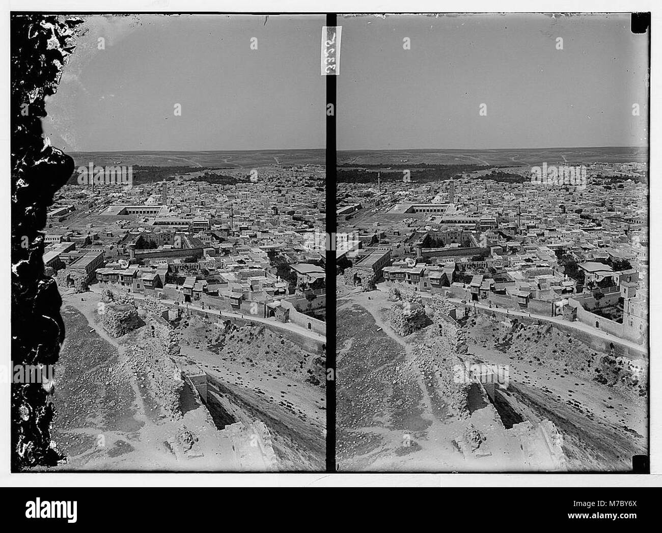 A historical photograph showing a view of Aleppo, Syria, from its ...