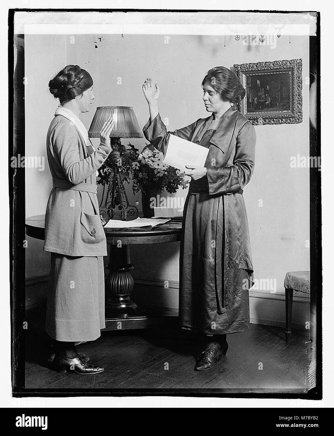 A photograph depicting Alice Paul and Catherine Flanagan, two ...