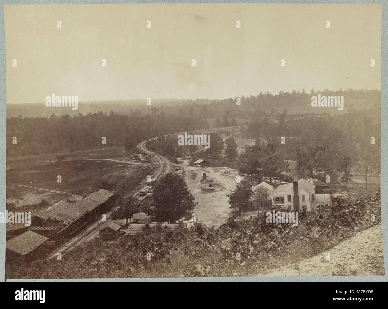 A historic view of Allatoona Pass in Georgia, looking south. The image ...