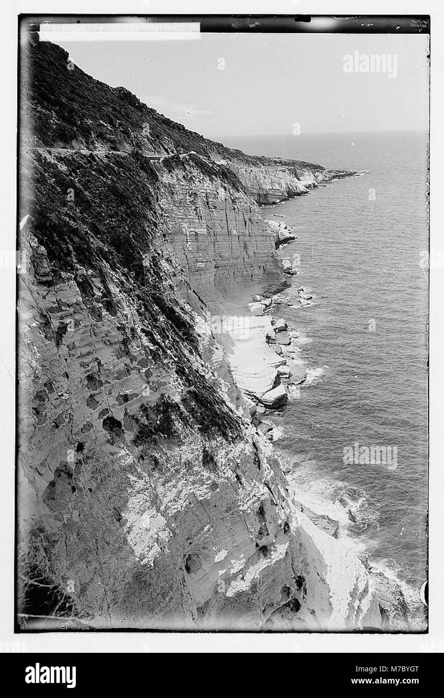 This image depicts the Ladder of Tyre, a historical site located along ...