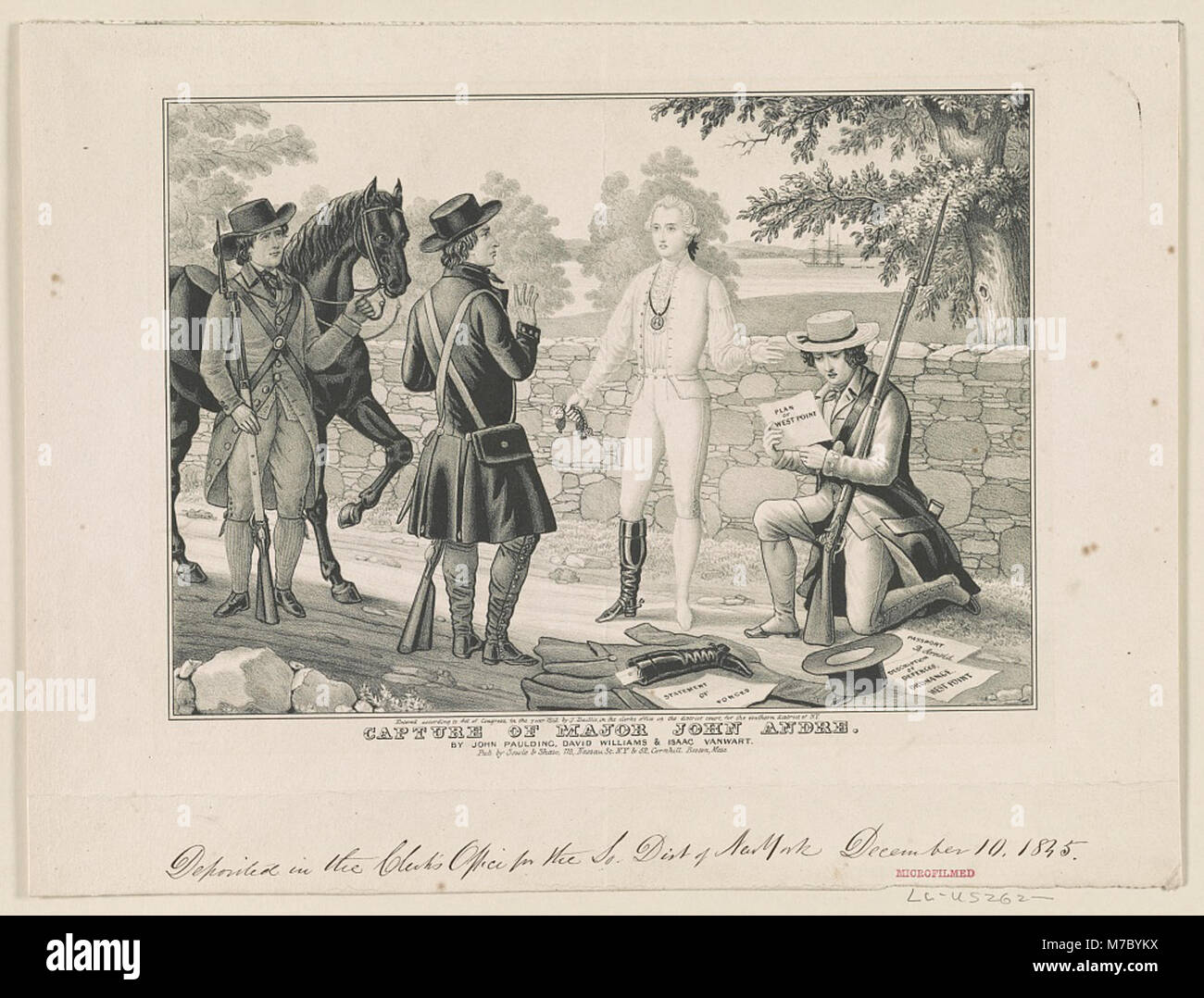 Depiction of the capture of British Major John Andre by American ...
