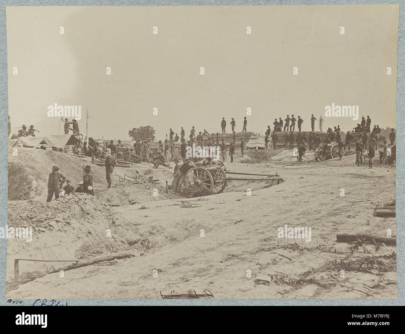 An image depicting the outer line of Confederate fortifications before ...