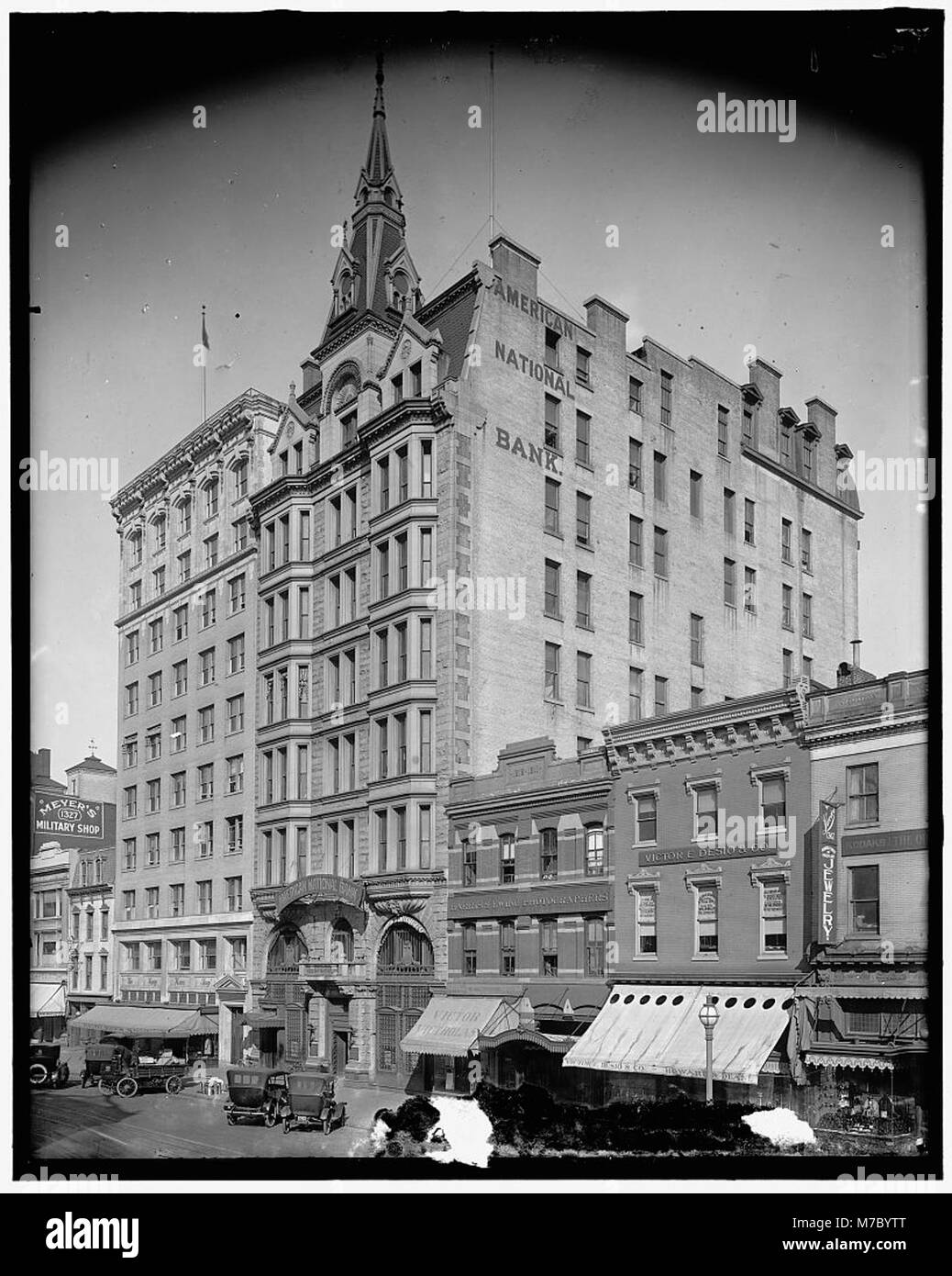 This photograph shows the American National Bank building, an iconic ...