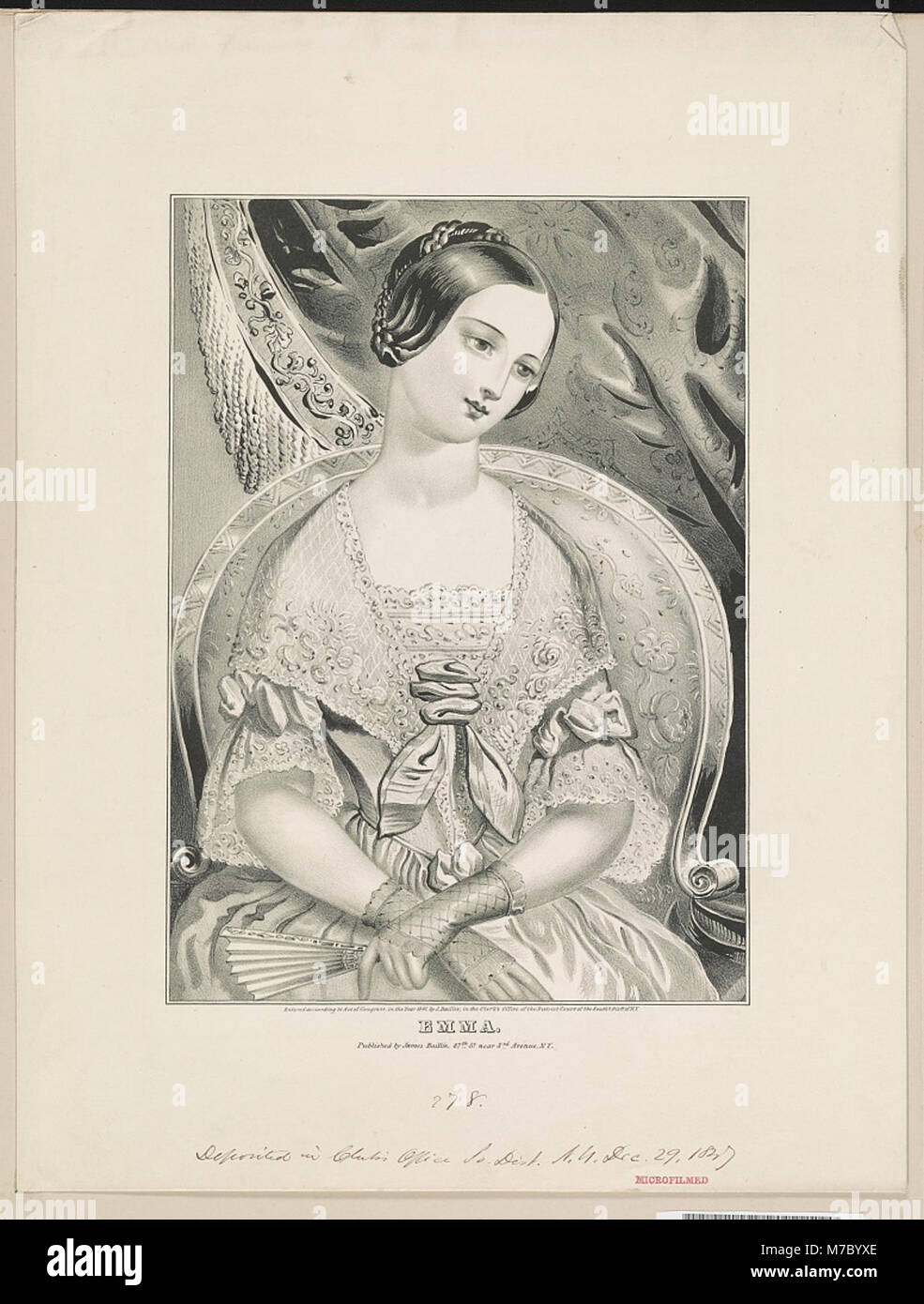A portrait of a woman named Emma, captured in a historical photograph ...